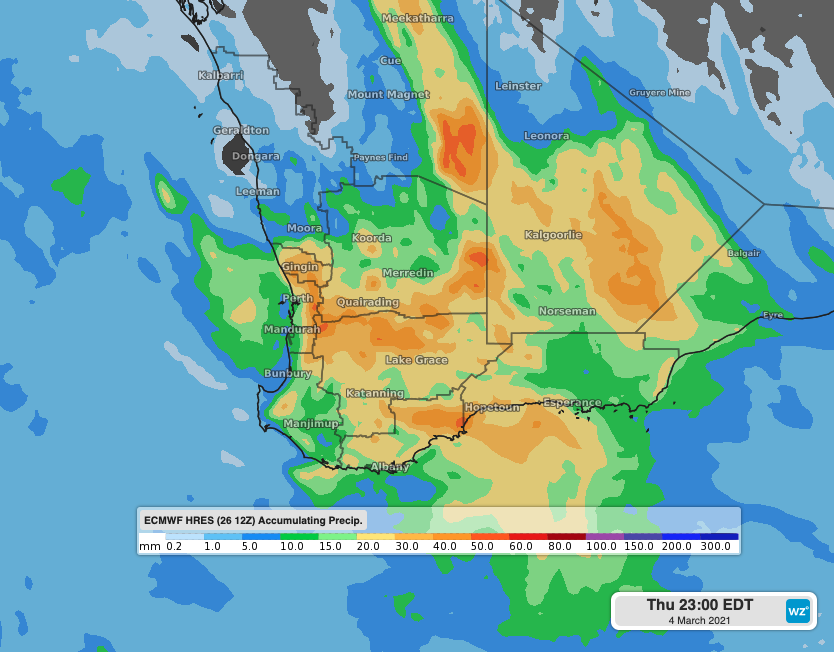 Wet start to autumn in southwest WA
