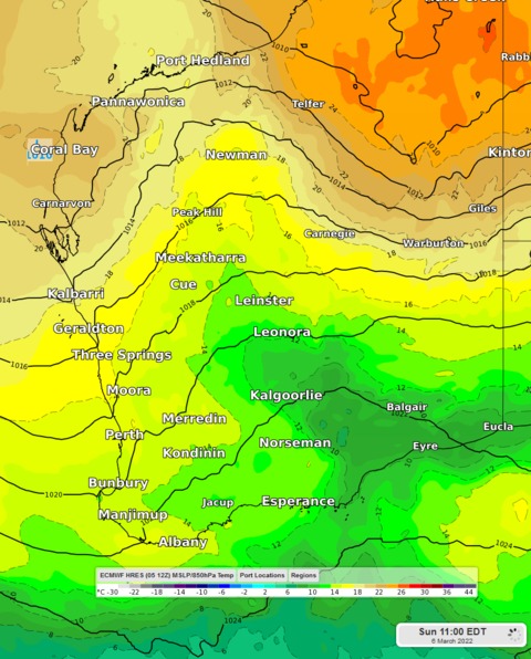 'Cooler' air bringing Pilbara morning temperatures down a notch