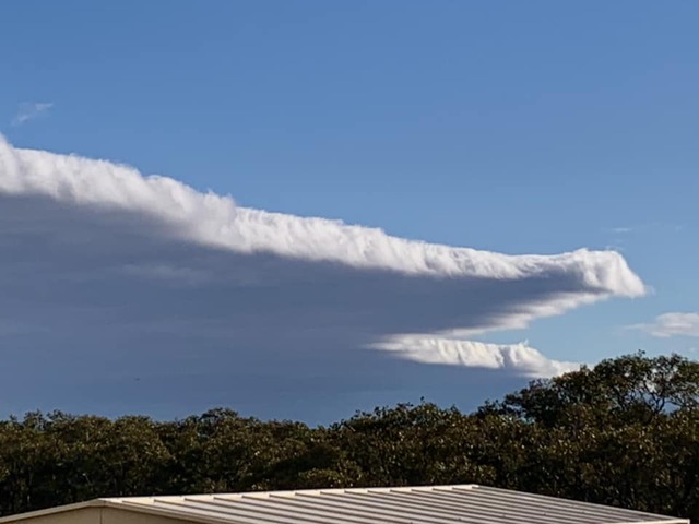 Sharp stratocumulus cloud edge spotted over eastern NSW