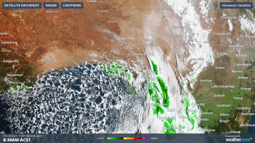 Wild stormy morning in Adelaide