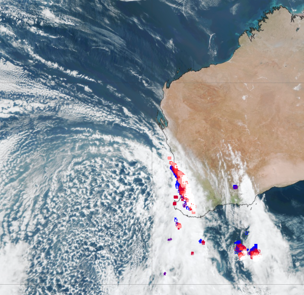 Massive line of thunderstorms marching across WA