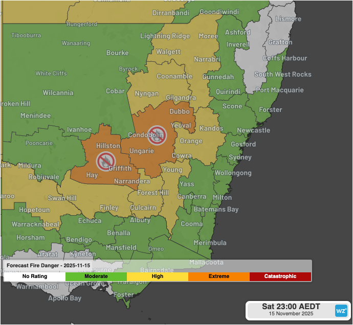 Total Fire Bans issued as heat intensifies over NSW then Qld