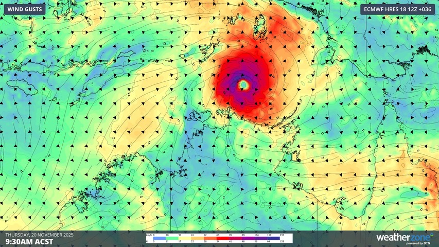 Tropical Cyclone Fina forms north of Darwin, landfall possible this weekend