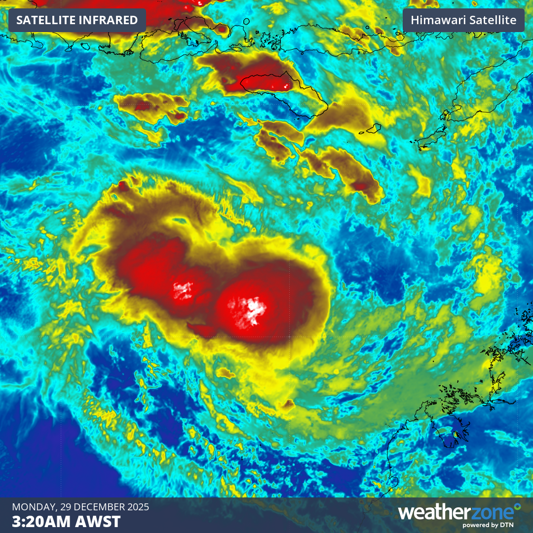 Tropical Cyclone Hayley forms northwest of the Kimberley