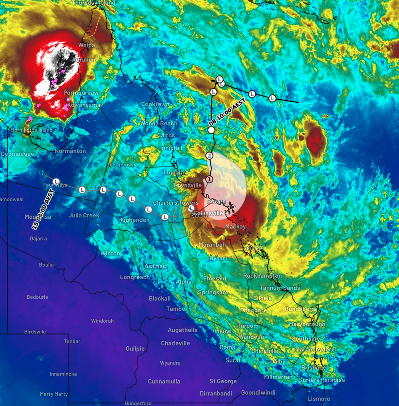 Tropical Cyclone Koji on a collision course with the north Qld coast