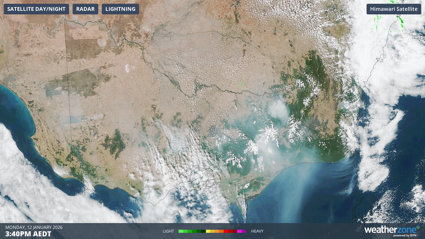 Victorian bushfire smoke visible from space